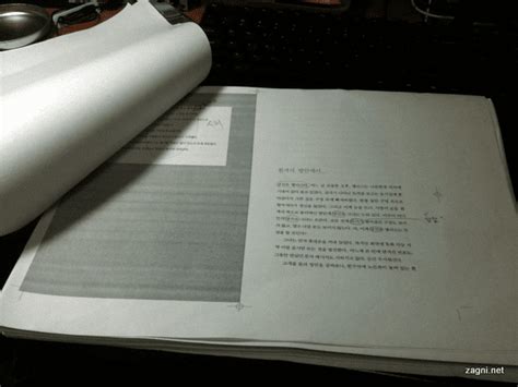 원고 교정 끝 자그니 블로그