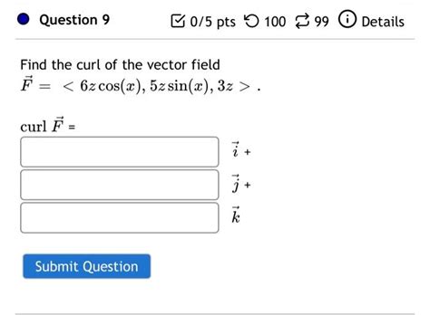 Solved Find The Curl Of The Vector Field Chegg