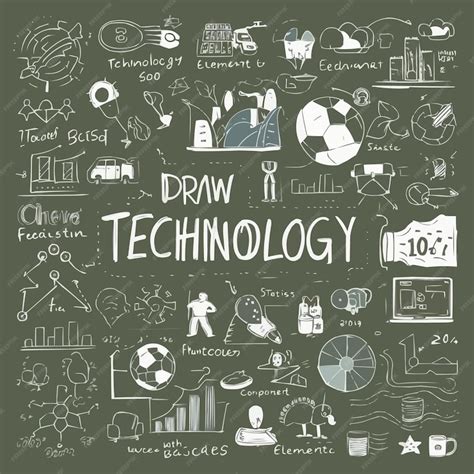 Hand Draw Technology Sketch Icon Doodle Set Design Doodle Art Business