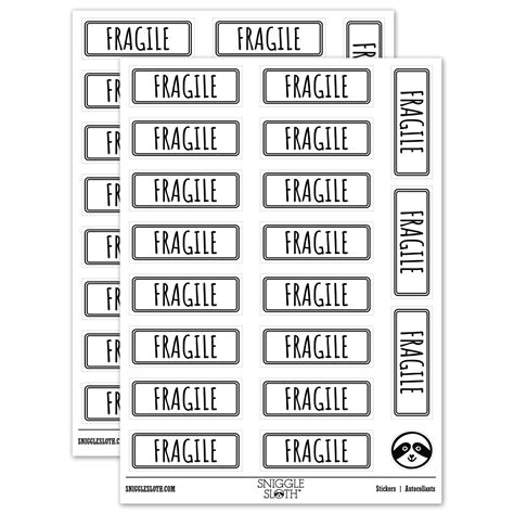 Fragile Shipment Label Box Package Sticker Set White Gloss Finish 200 Large Fragile Shipment Label Box Package Sticker Set White Gloss Finish 200 Large