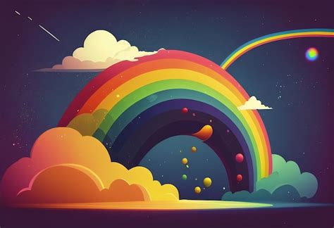 Premium Ai Image Illustration Of Rainbow Generative Ai