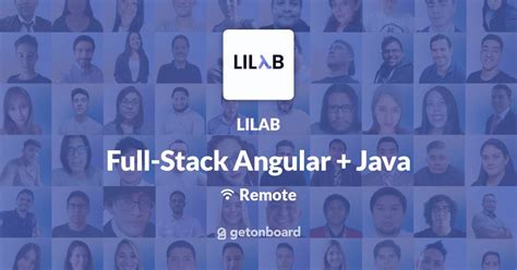 Full Stack Angular Java At Lilab Remote Work From Home Get On Board