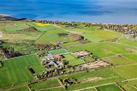 Tinnum From Above Sports Grounds And Football Pitch In Tinnum At The Island Sylt In The State