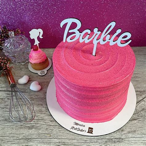 Topo De Bolo Barbie Nº4 Pinheiro Laser