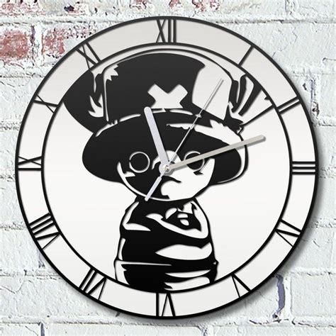 Настенные деревянные бесшумные часы аниме One Piece ван пис луффи нами Санджи зоро тони