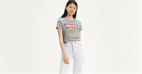 Levis® Logo Perfect Graphic Tee Shirt Grey Levis® Us