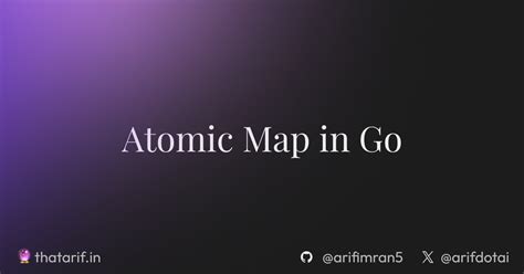 Atomic Map In Golang