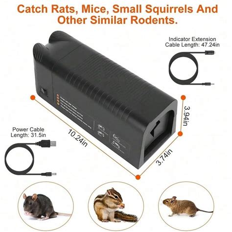 Electric Rat Trap Reusable Mice Trap Rodent Zapper Indoor Pest Control