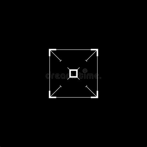 Rectangle Target Aim Sight Hud Reticle Cyberpunk Aesthetics Tech
