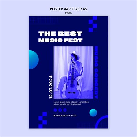 Free Psd Gradient Music Event Template