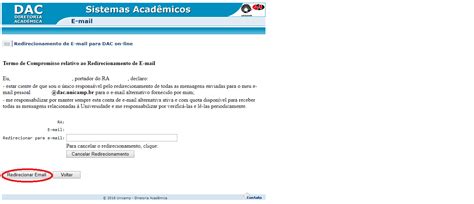 Guia De Redirecionamento De E Mails Da Dac Cal Unicamp