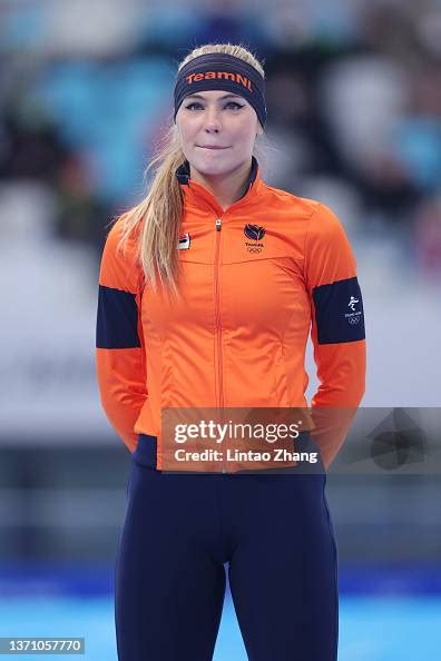 Silver Medallist Jutta Leerdam Of Team Netherlands Poses During The