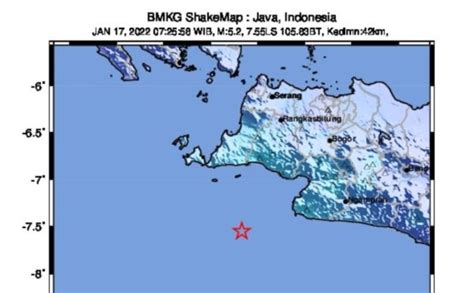 Gempa Dengan Kekuatan 54 Magnitudo Mengguncang Wilayah Sukabumi Jawa