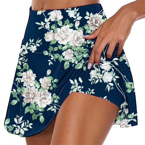 Nerohusy Hawaiian Print Skorts For Women2024 Womens Tennis Skirt Tummy