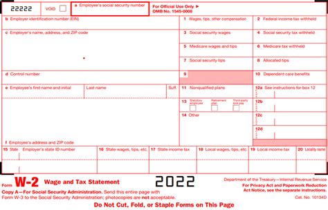 What Is An IRS Form W2 Federal W2 Form For 2022 Tax Year