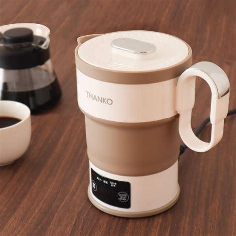 【旅行電水煲】日本品牌thanko推出旅行摺疊式電熱水壺 重量極輕／細小慳位／可自訂加熱溫度 U Food 香港餐廳及飲食資訊優惠網站