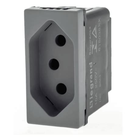 Conjunto 4x2 C 2 Interruptor Simples E Tomada 10a Pial Plus Legrand CZ