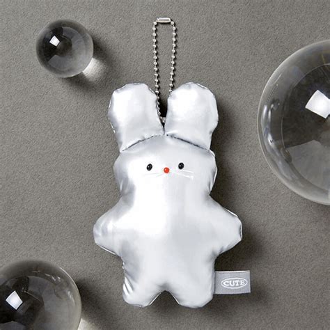 앙증🐰 미니키링 힙쟁이 실버토끼 인형 백꾸 키링 가방 패션 파우치 꾸미기 포인트 가성비 퀄리티 에이블리