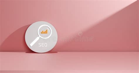 3d Magnifying Glass With Rising Bar Chart Seo And Digital Marketing