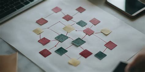 Planning Strategy Colorful Sticky Notes On White Paper Showing A