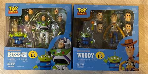 Kaiyodo Revoltech Disney Pixar Toy Story Version Woody Buzz Lightyear mm 興趣及遊戲 玩具