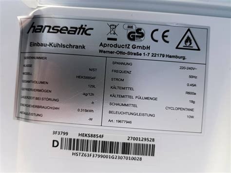 Ugradni Frižider Hanseatic HEKS F CM OUTLET BELE TEHNIKE