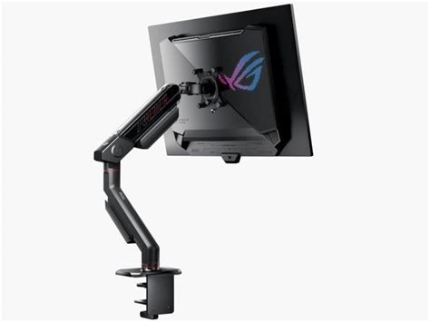 Asus Rog Ergo Monitor Arm Aas Monitor Mount With Cable Management Ergonomic Pivot