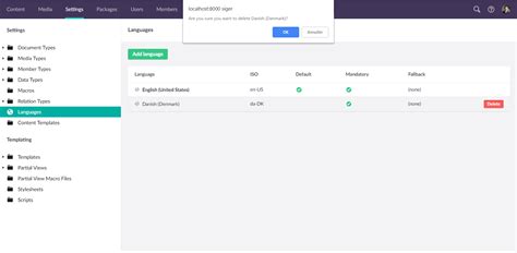 V8 Add Nicer Confirm Dialog When Deleting Language · Issue 3968 · Umbracoumbraco Cms · Github