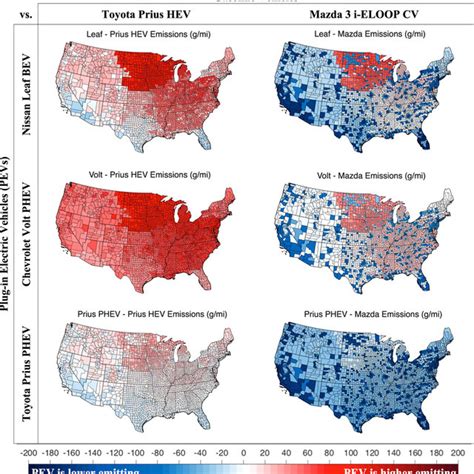 Life cycle CO2 emissions in gCO2eq mi¹ in selected counties Vehicles