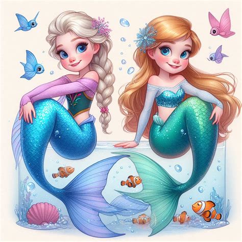 Anna And Elsa Mermaids Ai Generated By Joshuaecw21985 On Deviantart