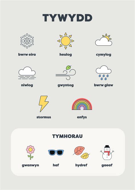 Welsh Weather Poster Mwnci