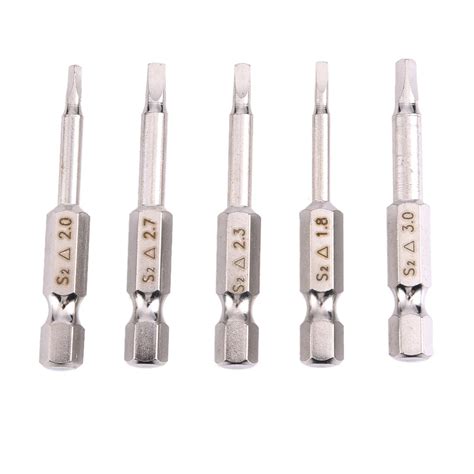 Buy 5pcs S2 Alloy Steel Triangular Screw Bits Magnetic