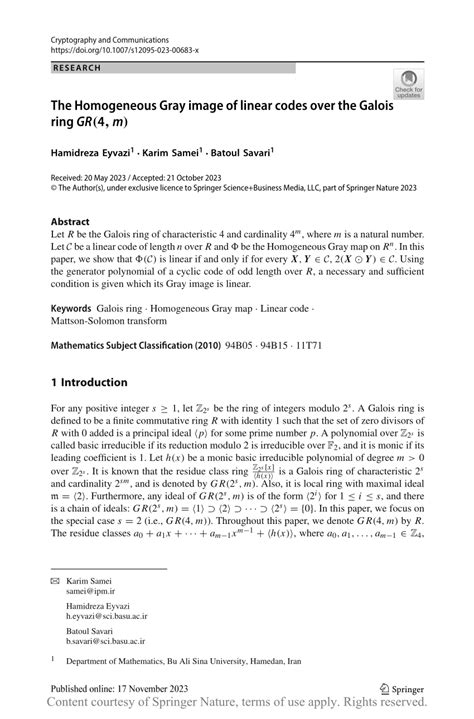 The Homogeneous Gray Image Of Linear Codes Over The Galois Ring Gr4 M
