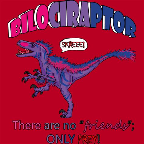 Bisexual Pride Bilociraptor T Shirt By Tygerwolfedesigns Design By Humans