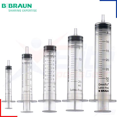 Braun Omnifix Sterile Syringe Luer Slip 2ml 3ml 5ml 10ml 20ml 50ml