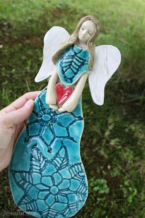 wiszący wesoły aniołek dla dziecka chrzest ღ art Madam pl