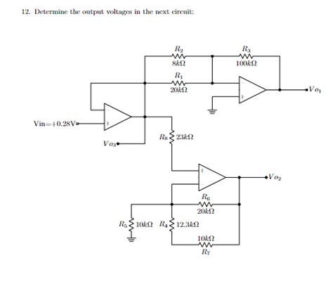Solved Determine The Output Voltage In The Following Chegg
