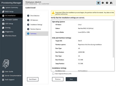 installing a linux operating system lxpm v4 lenovo docs