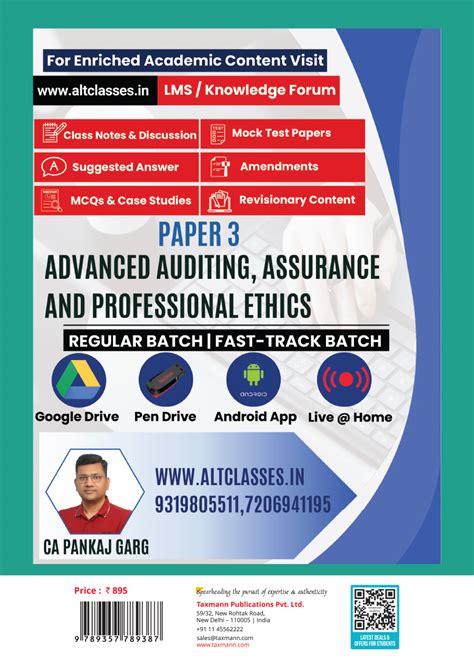 CA Final New Syllabus Group I Paper 3 Study Material For Audit