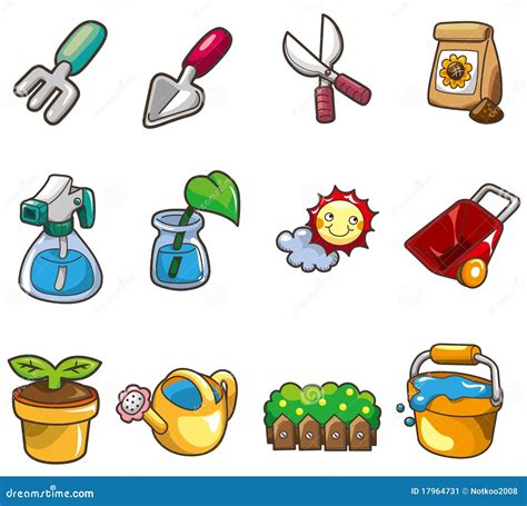 Icono Que Cultiva Un Huerto De La Historieta Ilustración Del Vector