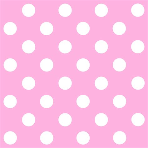 Pink And White Polka Dots Pattern Free Clip Art
