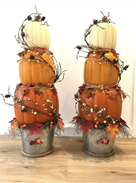 Dollar Tree Stacked Pumpkins Ideas