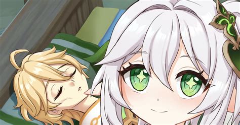 Genshin Impact Nahida Paimon Genshin Impact Nahida And Aether Pixiv