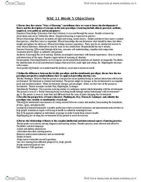 Nse 11ab Lecture 5 Nse 11 Week 5 Objectives Oneclass