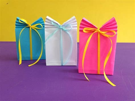 Simple Origami Paper Bag Paper Crafts Diy Origami T Bag Origami Easy
