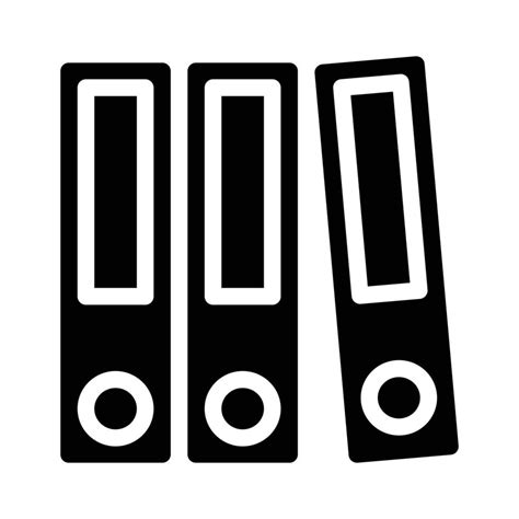 Accounting Report Folders Glyph Icon Vector Illustration 17319097