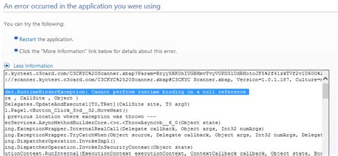 Javascript Cannot Perform Runtime Binding On A Null Reference In
