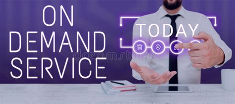 Conceptual Caption On Demand Service Concept Meaning Allows Consumers To Customize Computing