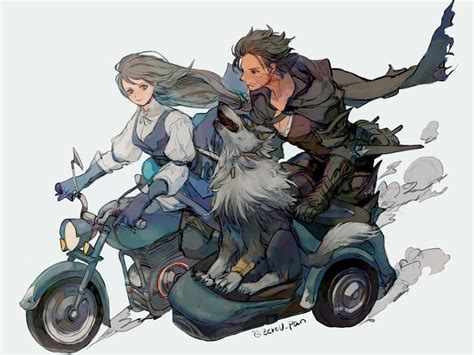 Clive Rosfield Jill Warrick And Torgal Final Fantasy And 1 More