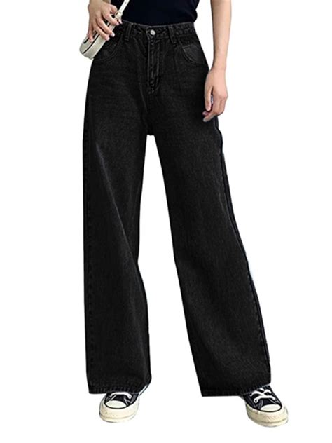 Hdlte Women Wide Leg Jeans High Waist Baggy Jeans For Women Loose